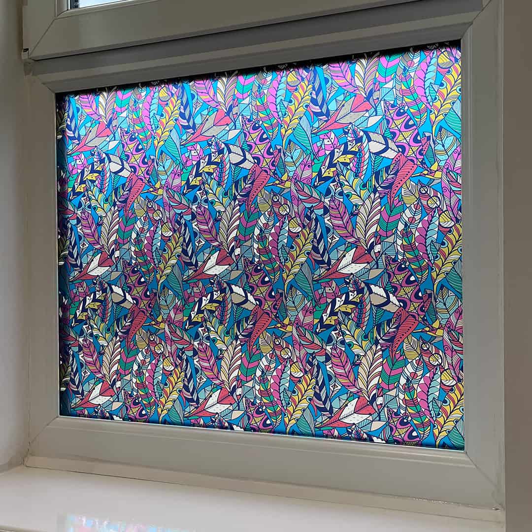 Stained Glass Feathers Window Film | Surface Designs