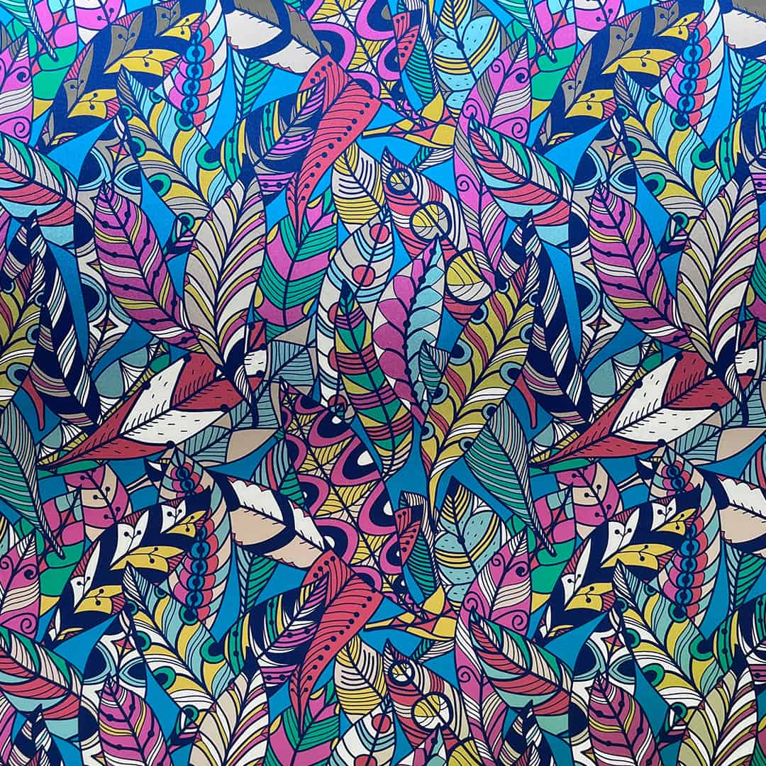 Stained Glass Feathers Window Film | Surface Designs